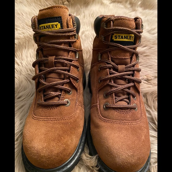 Stanley | Shoes | Stanley Composite Toe Work Boot Sz 6 Mint Tan Suede ...